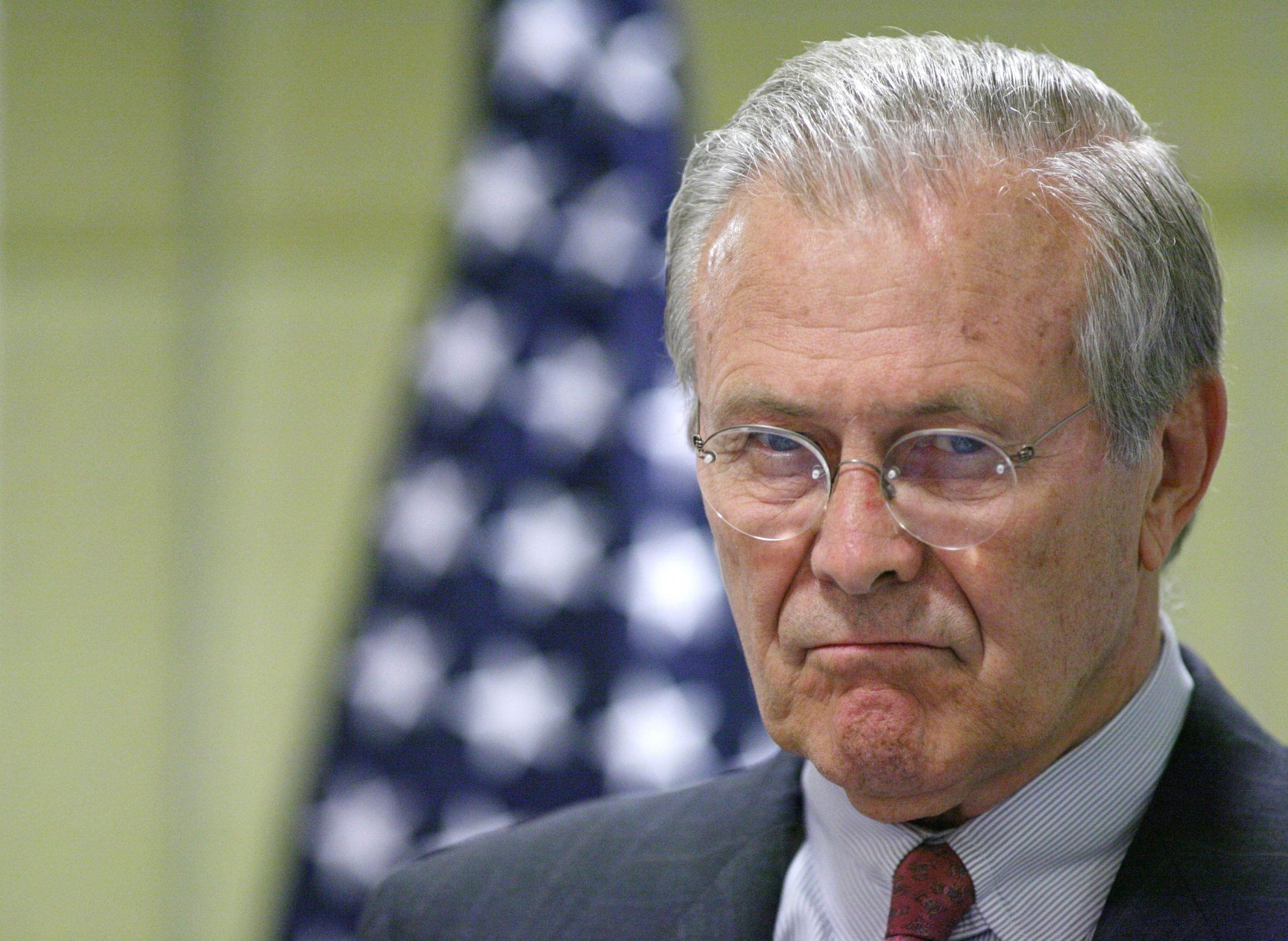 Donald Rumsfeld, Bush's Pentagon chief & face of muscular US military ...