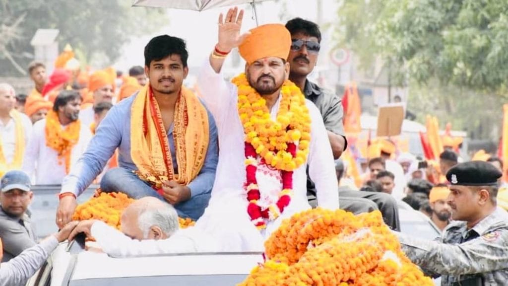 Brij Bhushan is confident he will get BJP ticket. He can't stop name-dropping Yogi Adityanath