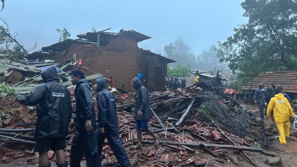 Ten dead, over a 100 feared trapped after landslide in Maharashtra’s Raigad district