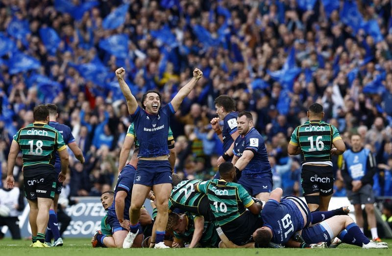 Rugby-Lowe hat-trick helps Leinster into European Champions Cup final ...