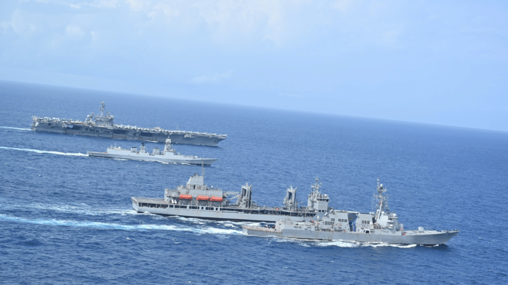 Indian Navy, US's Theodore Roosevelt Carrier Strike Group conduct joint exercise in Indian Ocean