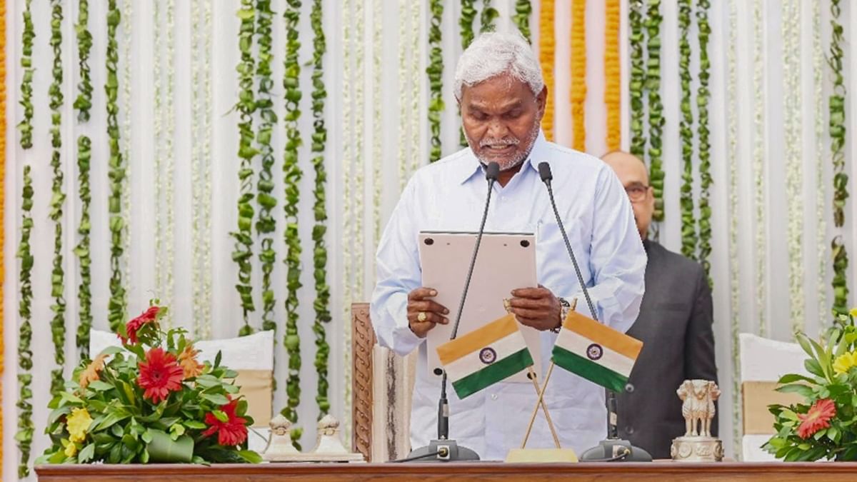 Former Jharkhand CM Champai Soren takes oath as minister in newly formed Hemant Soren govt