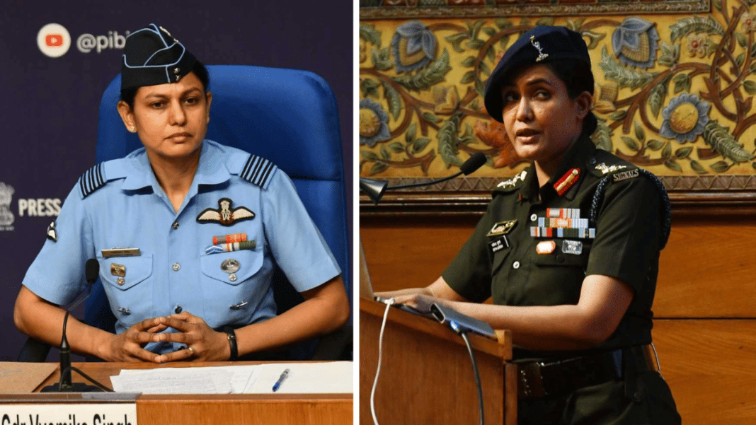 2 women officers, 1 loud message: Col Qureshi, Wing Cdr Singh lead ...