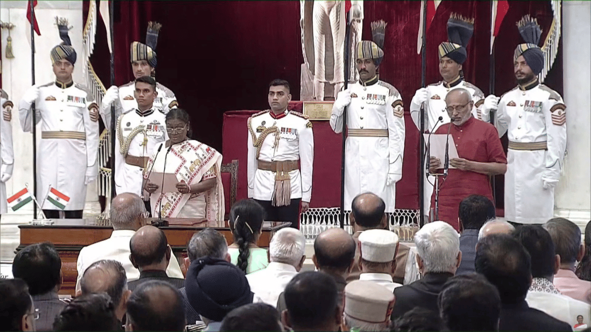CP Radhakrishnan takes oath as 15th Vice President of India at Rashtrapati Bhavan