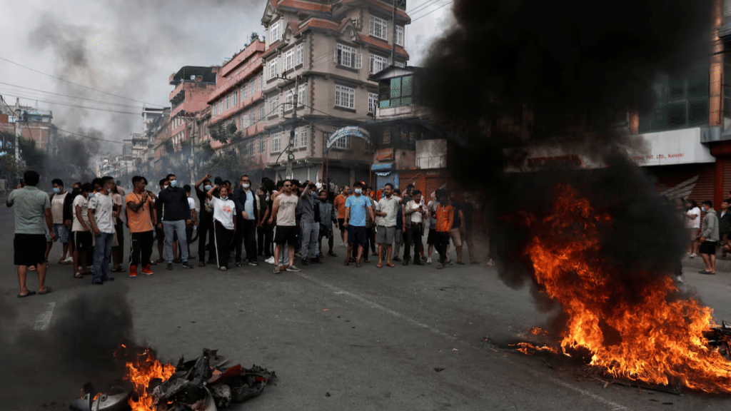 'Gen-Z' protesters set Nepal PM's private house, ruling party offices ...